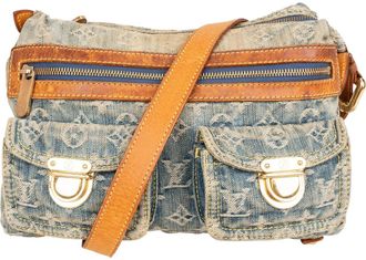 Louis Vuitton Crossbody Bags - Louis Vuitton Denim Monogram Baggy PM Crossbody Ba - Gr. unisize - in Blau - f&uuml;r Damen