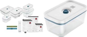 Zwilling Kit de démarrage de Mise sous Vide Fresh & Save, en Verre, 16 unités, La Mer & Fresh & Save Boîte de Conservation sous Vide, Taille M, en Verre, La Me