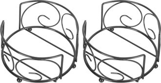 NUOBESTY 2 St&uuml;ck Eisen Untersetzer Halter Robustes K&uuml;chen Rack mit Glatter Oberfl&auml;che Rutschfester Getr&auml;nkehalter f&uuml;r Runde und Quadratische Cupmats Wasserfest