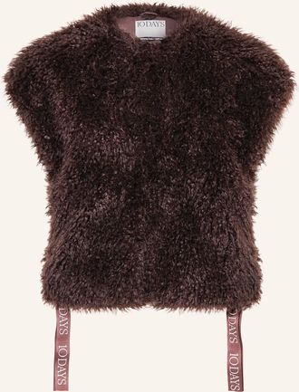 10 Days Kunstfell-Weste rot