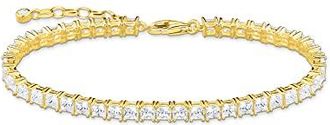 Thomas Sabo Bracelet argent sterling Oxyde de Zirconium femme, Or, 19cm - A2029-414-14-L19V