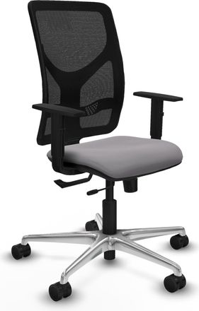 Piqueras y Crespo Atmungsaktiver Stuhl mit 1D-Armlehnen, h&ouml;henverstellbare Lendenwirbelst&uuml;tze, ausgestattet mit Syncro/Traslack und Schneideschaum, mit Rollen von 65 mm