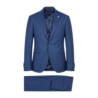 Luigi Bianchi Mantova Einknopf Sakko - - Suits - Herren - Blau - M