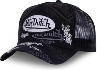 Von Dutch Casquette Homme & Femme, Casquette Trucker, Ajustable et Authentique, Noir Taille TU
