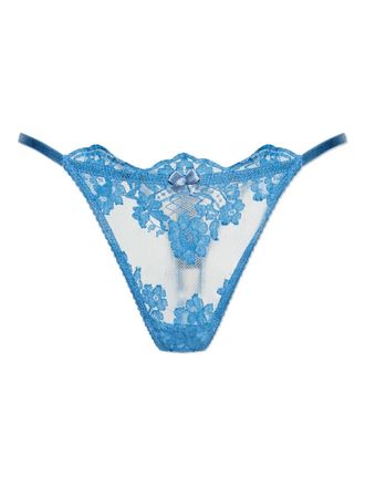 Dsquared2 string à dentelle fleurie - Bleu