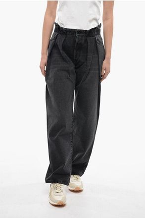 Off-white Wide Fit Jeans With Double Pleats size 25