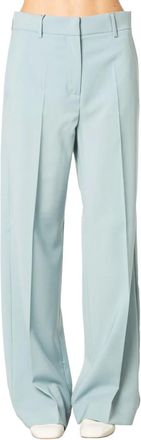 Max Mara Pantalon Palazzo Visivo - Femme - Pantalons - Bleu - Taille: 36 FR