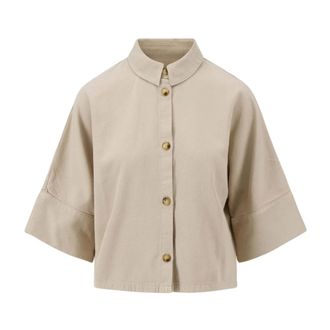 Zusss Damen, Blusen & Hemden, Beige, LGr&ouml;&szlig;e