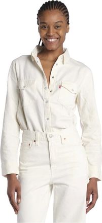 Levi's Femme, Blouses et Chemises, Blanc, Taille: 36 FR Chemise Western Iconique