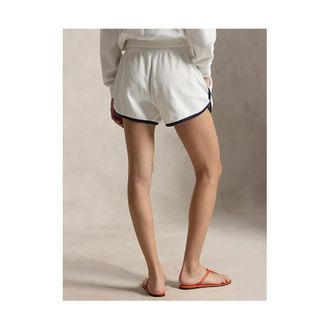 Polo Ralph Lauren Femme, Shorts, Blanc, Taille: 42 FR Lightweight Cotton Terry Knit Shorts