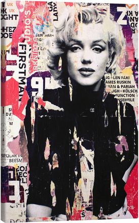 Posterlounge Marilyn Monroe Leinwandbild von Michiel Folkers 40 x 60 cm Pink Wandbilder Wanddeko