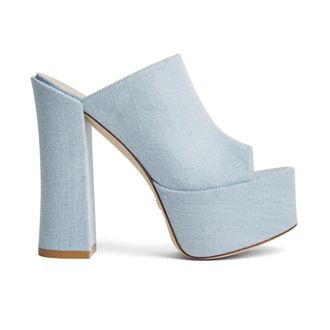 Stuart Weitzman Vintage Denim Plateau-Sandalen - - Shoes - Damen - Blau - 38 EU