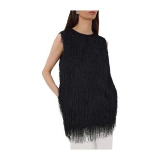Loulou Studio Femme, Blouses et Chemises, Noir, Taille: 40 FR Yasmin Sleeveless Top