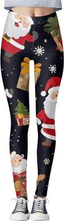 Generic Legging de sport 2026 pour femme - Imprim&eacute; de No&euml;l - Taille haute, Noir, M