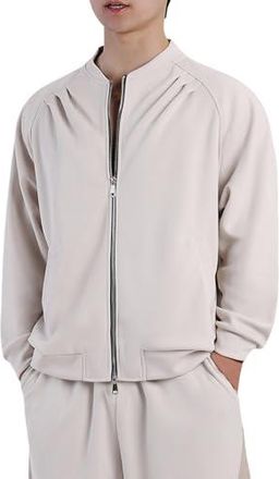 Generico Universitara Bomber Veste légère et fine pour homme, beige, XXXL