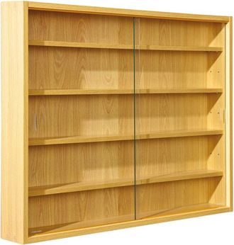 ebuy24 Ebuy24 - Comit Vitrinenschrank wandhängend, 2 Glastüren, Buche Dekor
