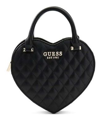 Guess sac &agrave; main sac &agrave; &eacute;paule bandouli&egrave;re Atabey Heart Bag Black noir