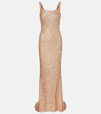 Jenny Packham Robe longue Lotus à ornements
