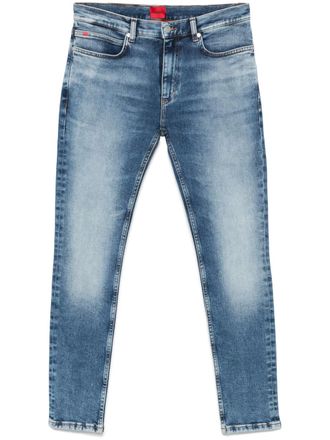 HUGO BOSS Schmale Jeans - Blau