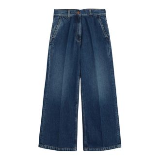 Aspesi High-Waist Wide-Leg Denim Jeans - - Jeans - Damen - Blau - S