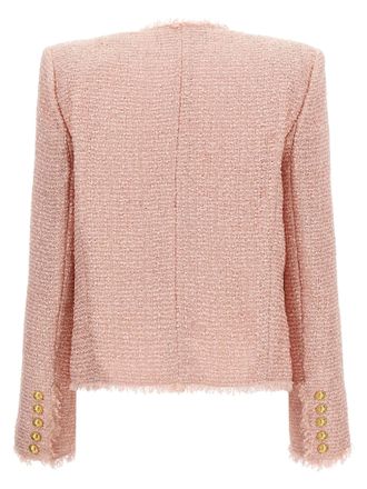 Balmain Sequin Tweed Blazer - Pink