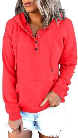 Generic Sweat-shirt l&eacute;ger pour femme - Sweat &agrave; capuche pour femme - Veste d&eacute;t&eacute; &agrave; capuche avec poches - Vestes thermiques dautomne - V&ecirc;tements dext&eacute;rieur chaud
