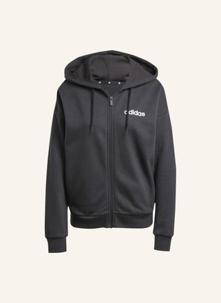 adidas Essentials Linear French Terry Kapuzenjacke schwarz
