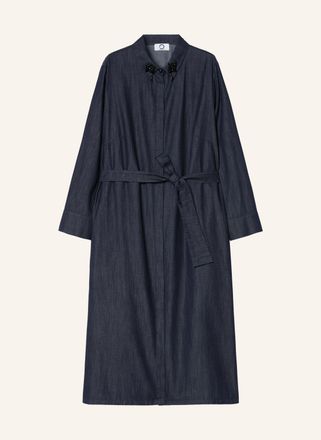 Marina Rinaldi Marina Rinaldi Hemdblusenkleid Riga In Jeansoptik Mit Schmuckperlen blau