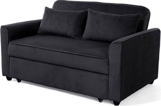 Best Mobilier Ernest - canapé droit 2 places convertible en velours côtelé