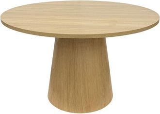 Oviala Table à manger scandinave ronde 120 cm effet bois clair