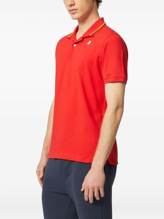 K-Way Poloshirt mit Kontrastdetail - Rot