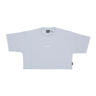 PROPAGANDA Cropped T-Shirt mit Rippen - - Tops - Damen - Blau - L