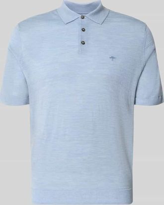 Fynch-Hatton Regular Fit Poloshirt aus reiner Baumwolle in Strick-Optik