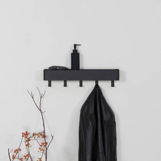 Red Living home24 Garderobenleiste Hickory 52cm Schwarz/Schwarz