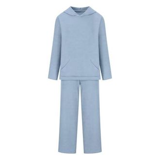 Generic Ensemble de sweat &agrave; capuche de sport tendance pour femme avec poches, coupe ample, pull &agrave; manches longues, ensemble de d&eacute;tente dentra&icirc;nement 2025, ble