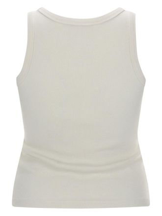 Palm Angels Logo-Embroidered Cotton-Elastane T-shirt - White