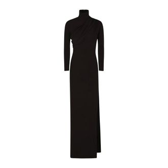Courr&egrave;ges Robe Longue en Jersey Torsad&eacute; - Femme - Robes - Noir - Taille: 36 FR