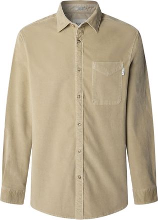 Pepe Jeans London Herren Clayton Hemd, Braun (Stone Beige), M