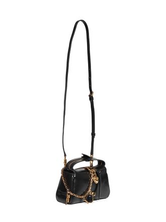 Dolce & Gabbana Womens Leather Handbag Vittoria Black Calf Handbags Hand Bags