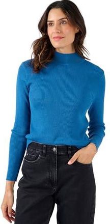 Damart Pull-Chaussette Col Montant 50% Laine Mérinos Femme Bleu Taille 38/40