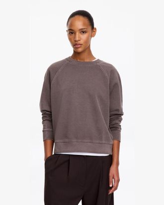 Arket Sweatshirt Aus Baumwollfrottee -Braun