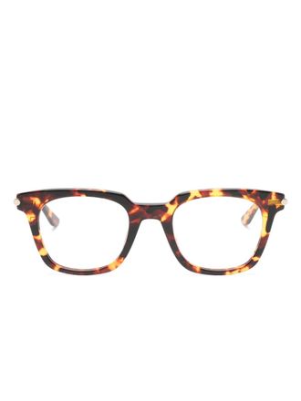 Alexander McQueen Eyewear lunettes de vue &agrave; monture carr&eacute;e - Marron
