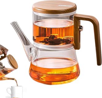 Generic Hochtemperatur-Teekanne Aus Glas - Klares Tee-Ei, Wasserkocher Für Lose Teeblätter, Dicke, Hitzebeständige Glas-Teekanne | Premium-Teebrühkanne, Langl