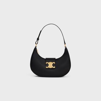 Celine Ava Triomphe Shoulder Bag - Black