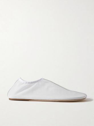 CHRISTOPHER ESBER Flache Schuhe Aus Mesh Mit Lederbes&auml;tzen - Wei&szlig;