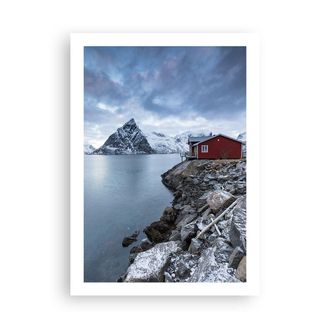 Arttor Wandposter Art Prints 50x70cm Poster ohne Rahmen Norwegen Fjorde H&uuml;tte K&uuml;che Wanddeko Bild Wand Kunstdruck Deko Wandbilder Dekoration Wohnzimmer Schla
