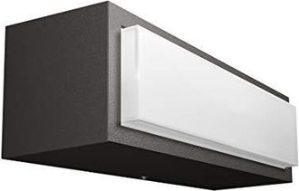 Philips 1735493P3 A++, myGarden LED Wandaussenleuchte Stratosphere 4000K, 500 lm, Aluminium, 4.5 W, Integriert, anthrazit, 6.8 x 20.3 x 6.3 cm, Kaltwei&szlig;es Lic