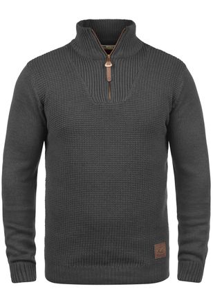 Solid Troyer SOLID Troyer SDTommy, Herren, Gr. XXL, grau (dar grau m), Obermaterial: 50% Baumwolle CO. 50% Polyacryl PAN., Pullover Troyer, Topseller