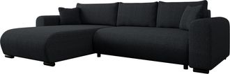Mirjan24 Ecksofa Merkos Cord, Eckcouch, Couch mit Schlaffunktion und Bettkasten, Wohnlandschaft, Bettfunktion L-Form Sofa, Ottomane universell (Poso 135)