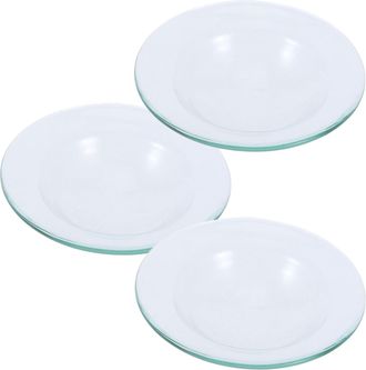 Cabilock 3stücke Ersatzschale Für Duftlampen Runde Glasschalen Aus Hitzebeständigem Glas Für Ätherische Öle Und Kerzenwärmer Im Wohnraum